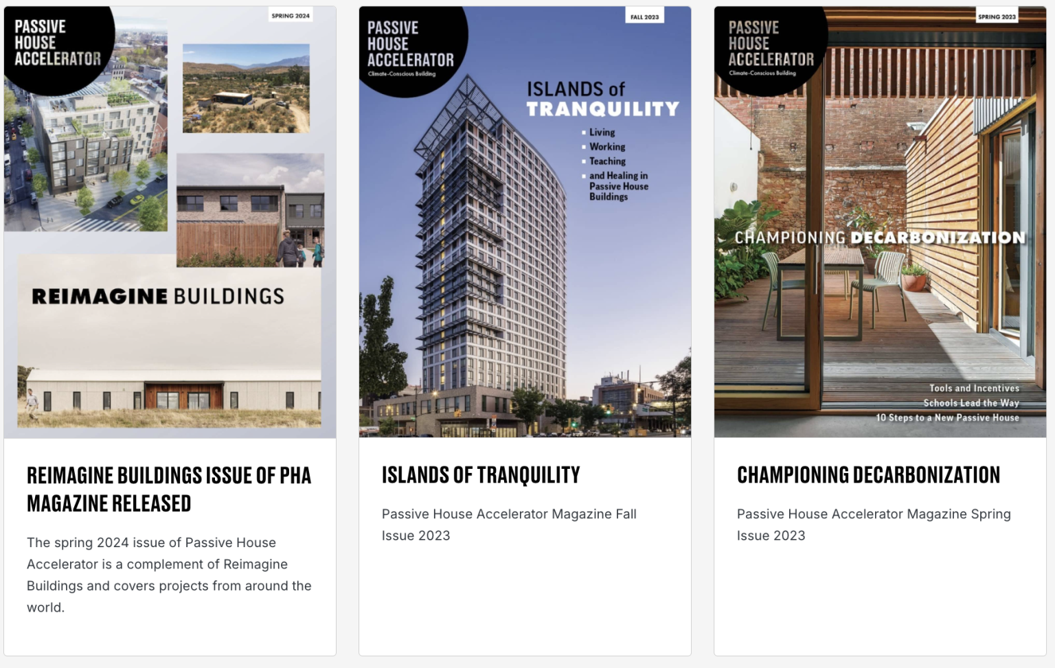 Passive House Accelerator Magazine: Current & back issues | Resources | BPA